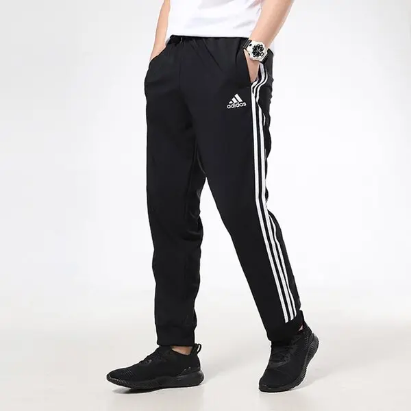 Adidas Casual Sports Side Stripe Bundle Feet Long Pants - Black