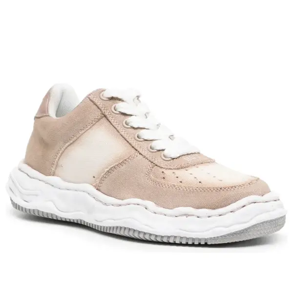 Mihara Yasuhiro Wayne Og Sole Effect Canvas Low Top Sneakers