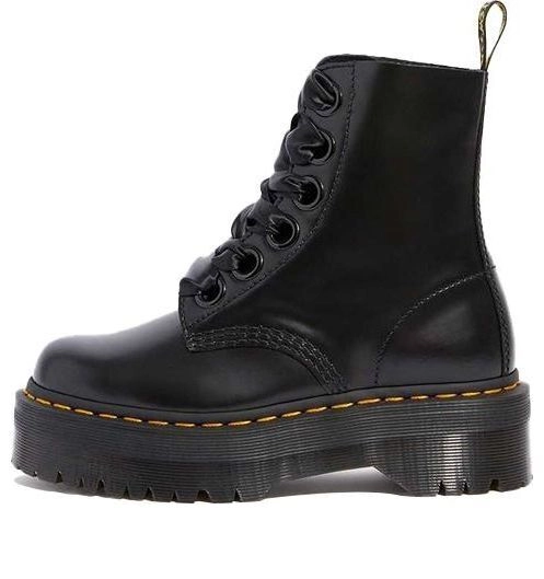 Dr. Martens Molly Lace Up Platform Boots - Black