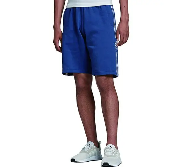 Adidas Originals Lockup Long Sports Shorts With Side Stripes - Blue