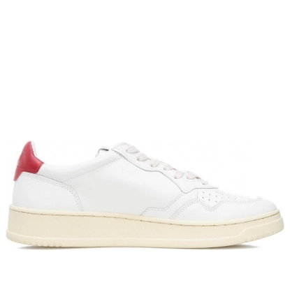 AUTRY Medalist Leather Low-top Sneakers - White/red