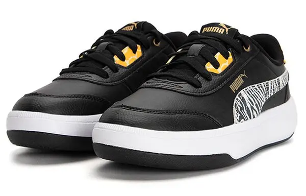 PUMA Tori Safari Lace Up Low Top Sneakers - Black/white