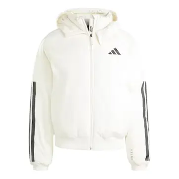 Adidas Puffer Jacket With Hood - White/black