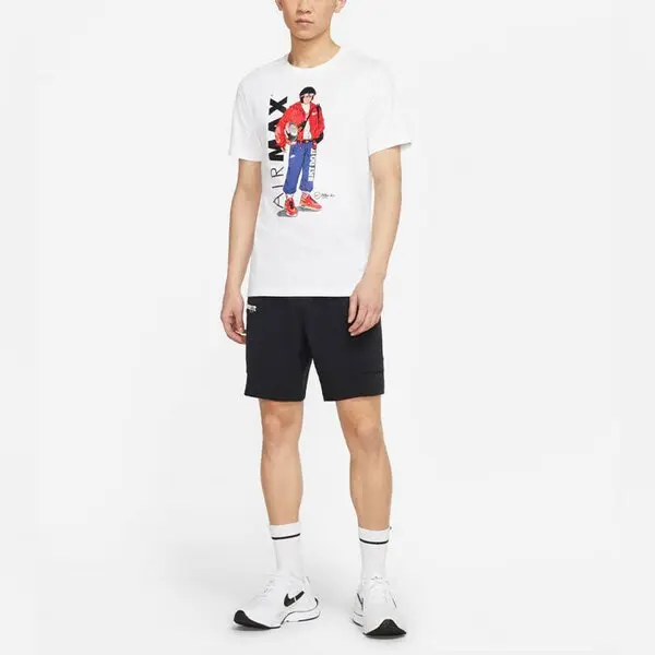 Nike Pattern Printing Sports Round Neck Short Sleeve