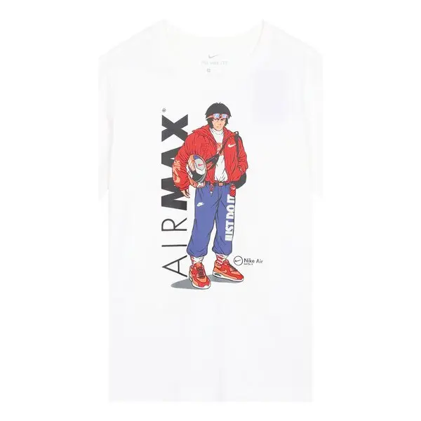 Nike Pattern Printing Sports Round Neck Short Sleeve
