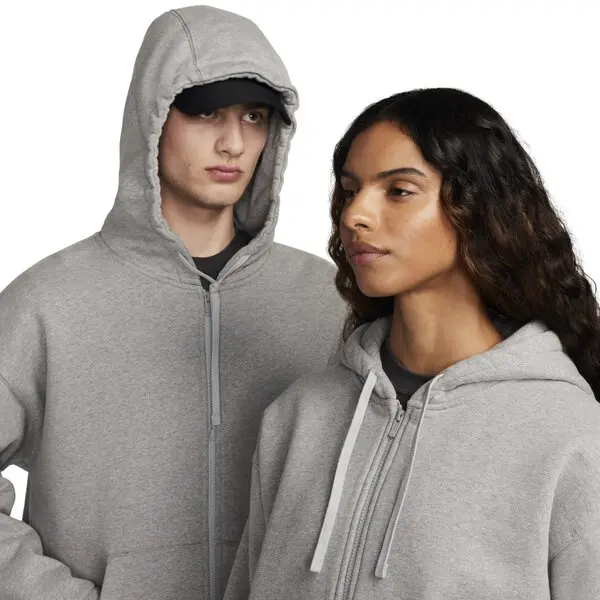 Nike X Mmw Full-zip Fleece Hoodie - Grey