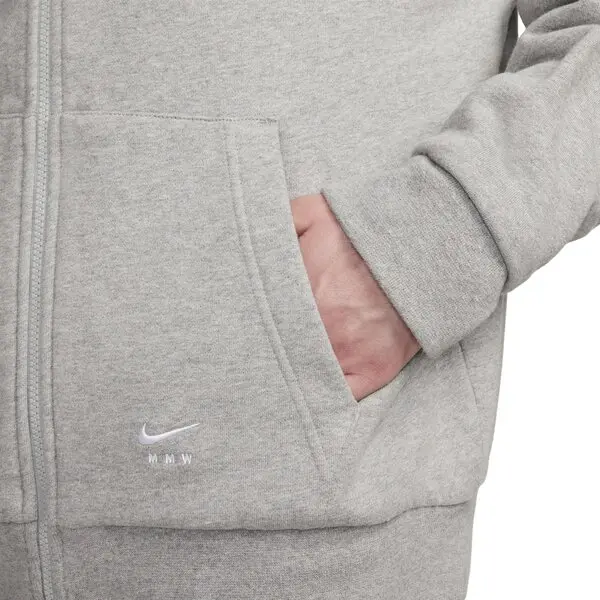 Nike X Mmw Full-zip Fleece Hoodie - Grey