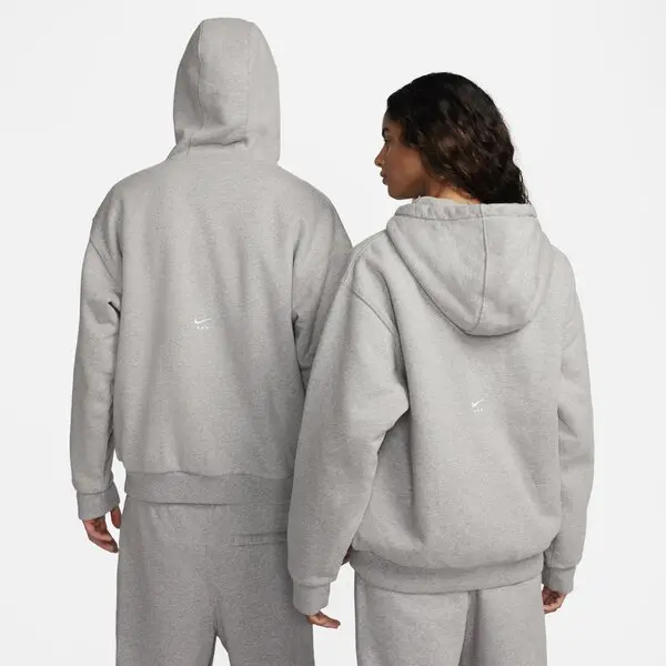 Nike X Mmw Full-zip Fleece Hoodie - Grey