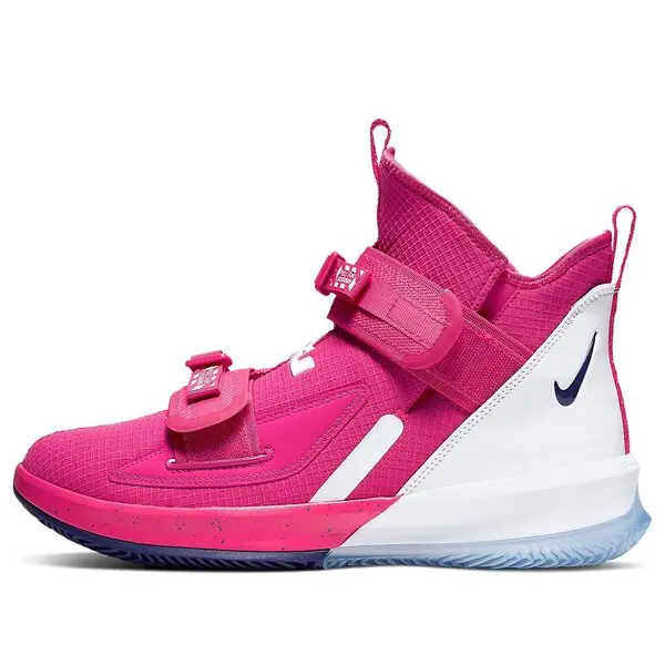 Nike Lebron Soldier 13 'kay Yow' High Top Sneakers - Rose Red/white