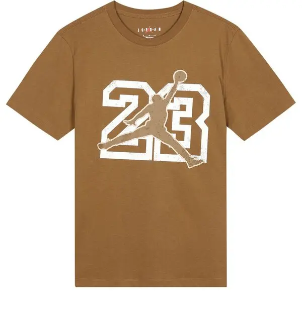 JORDAN Flight Essentials Logo T-shirt 'brown - Brown/multi-color