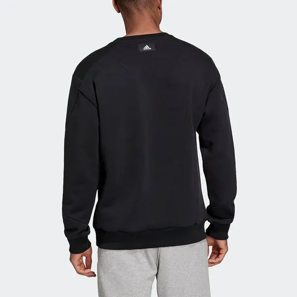 Adidas Fi Wtr Crew Pullover With Large Logo