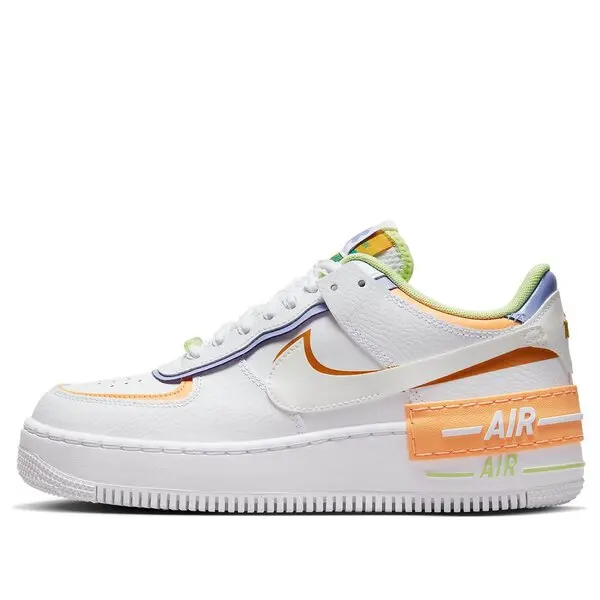 Nike Force 1 Shadow Low Top Sneakers - White/orange