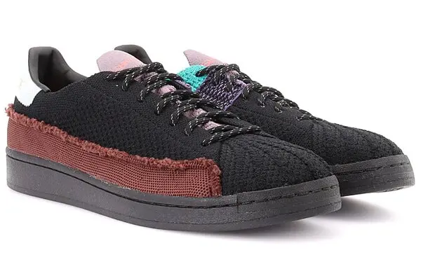 Adidas Pharrell X Superstar Patchwork Sneakers - Black
