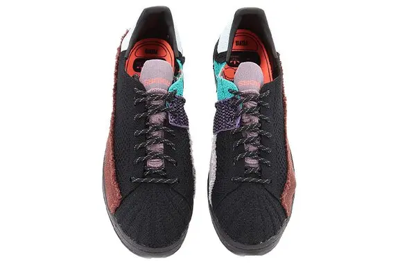 Adidas Pharrell X Superstar Patchwork Sneakers - Black