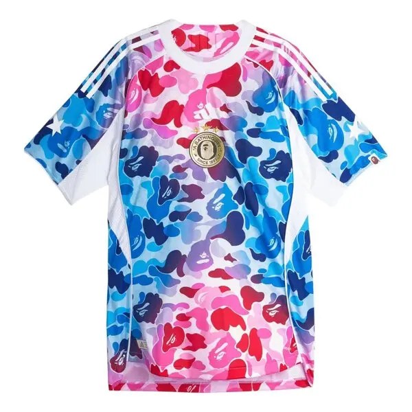 Adidas X Bape Slim-fit Jersey - Shock Blue/pink