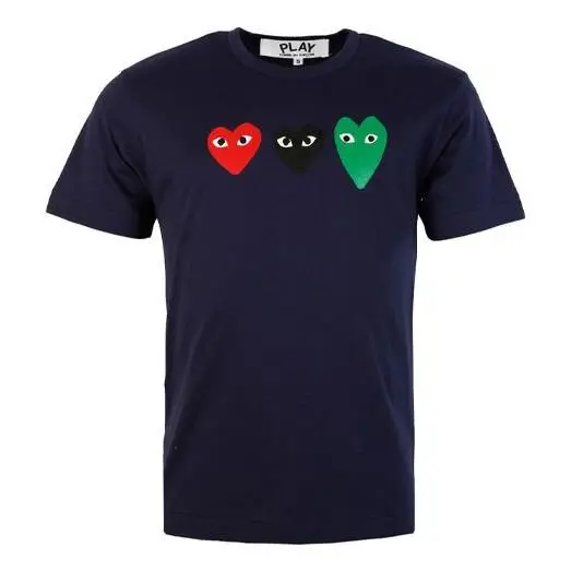 Play Comme Des Garcon Multi Heart T-shirt - Navy