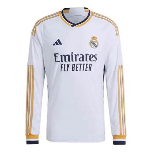 Adidas Real Madrid 23/24 Long Sleeve Home Authentic - White