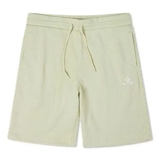 CONVERSE Embroidered Star Chevron Fleece Shorts - Green