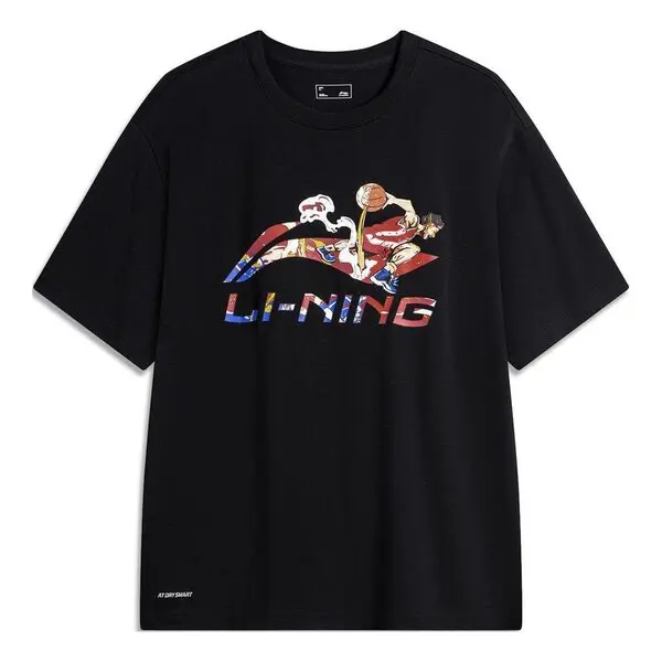 LI-NING Hoops Graphic T-shirt 'black - Black/multi-color