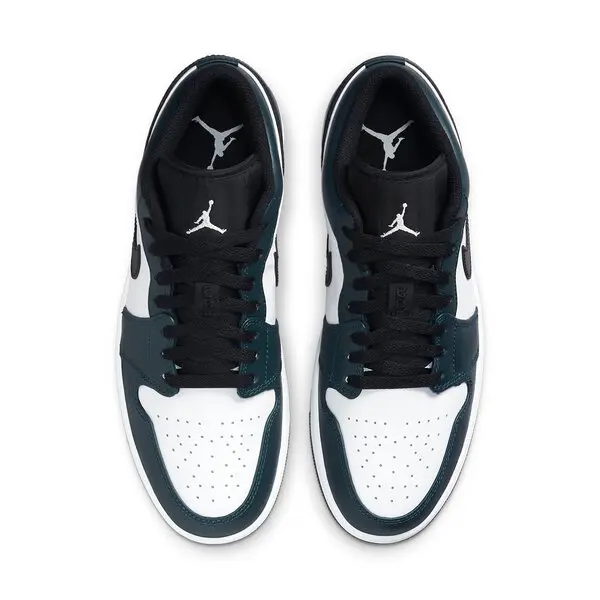 JORDAN 1 Low Dark Teal Sneakers - Dark/white/black