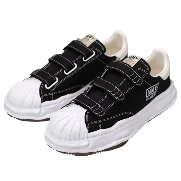 Mihara Yasuhiro Blakey Og Sole Canvas Low Top Sneakers - Black/white