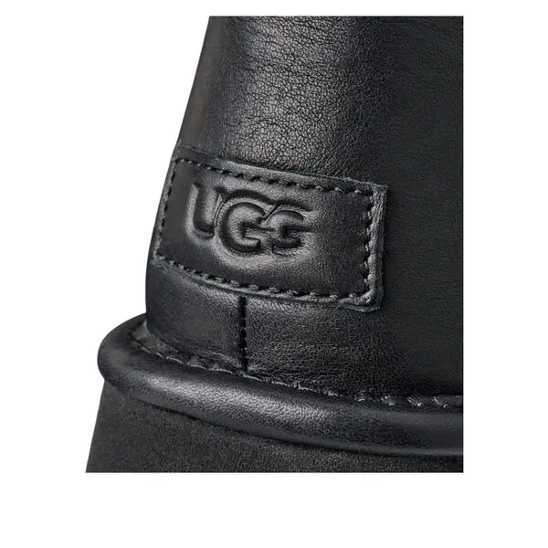 UGG Esmee Leather Lace-up Boots - Black