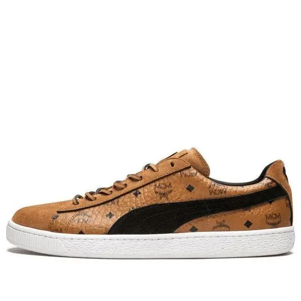 PUMA Mcm X Suede "buckthorn Brown" Low Top Sneakers - Black/brown