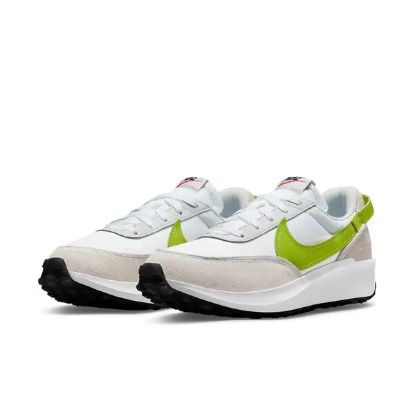 Nike Waffle Debut Low Top Sneakers - White/green