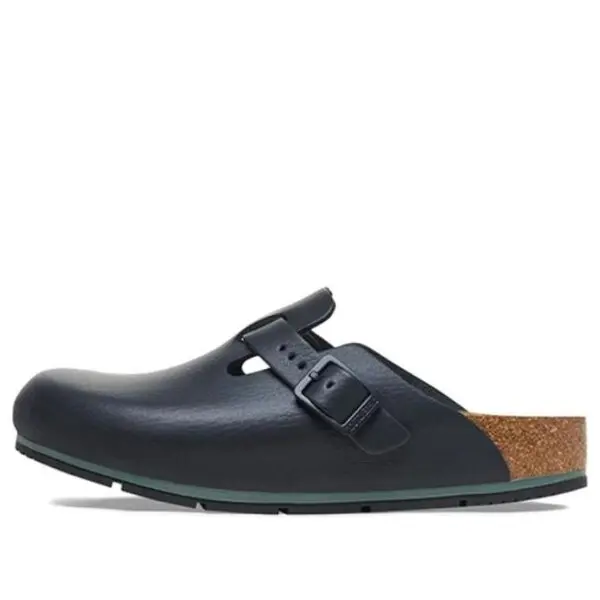 BIRKENSTOCK Boston Pro Natural Leather Clogs - Black