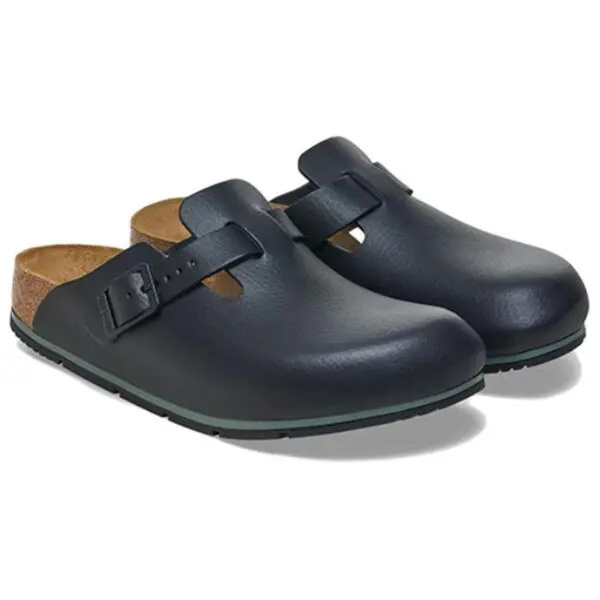BIRKENSTOCK Boston Pro Natural Leather Clogs