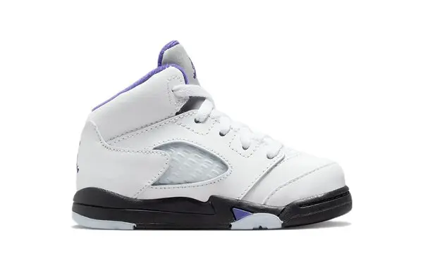 JORDAN Air 5 Retro Toddler Sneakers - White/black