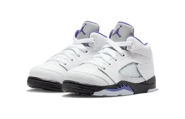 JORDAN Air 5 Retro Toddler Sneakers - White/black