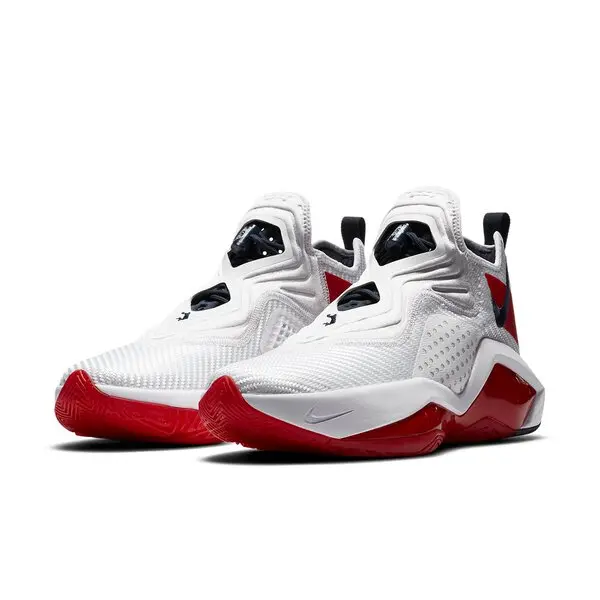 Nike Lebron Soldier 14 Ep Basketball Sneakers - White/red