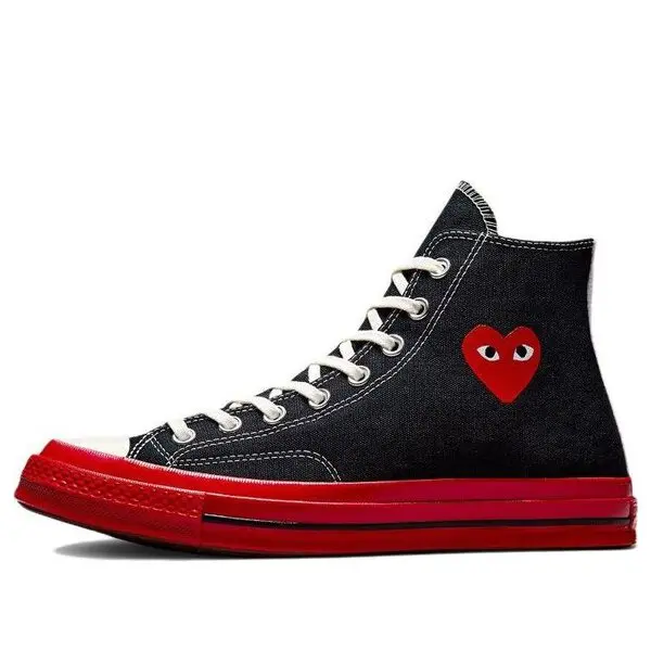 CONVERSE Comme Des Garçons Play Chuck 70 High Top Sneakers - Black/red