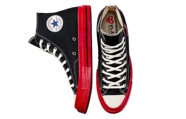 CONVERSE Comme Des Garçons Play Chuck 70 High Top Sneakers