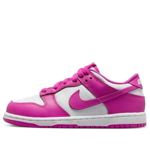 Nike Dunk Low Sneakers - White/active Fuchsia