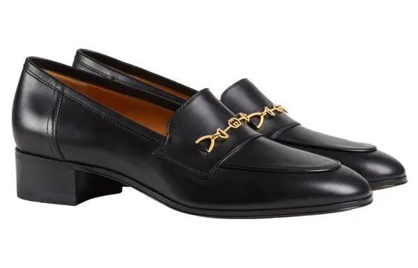 Gucci Interlocking G Horsebit Leather Loafer - Black