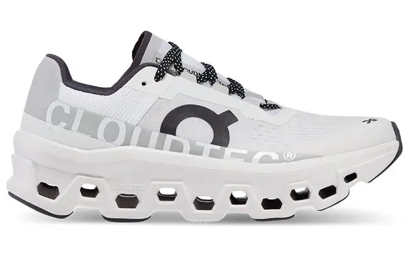 On Cloudmonster Sneakers - White/black/grey