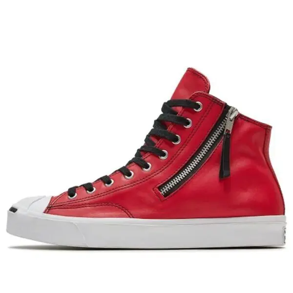 CONVERSE Jack Purcell Zip High Top Sneakers - Red