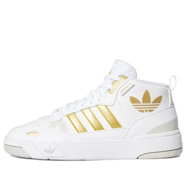 Adidas Post Up Mid Top Sneakers - White/gold