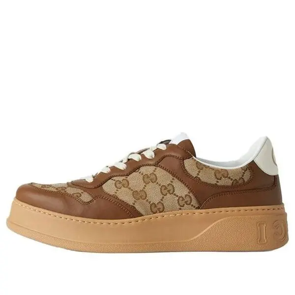 Gucci Gg Sneaker Gg Beige Ebony - Brown/beige/ebony