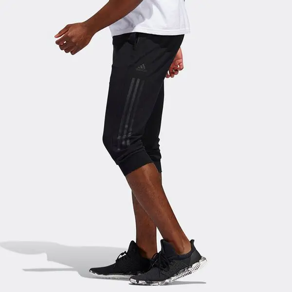 Adidas M Pnt 34 Dk 3s Training Running Sports Slim Fit Cropped Pants - Black