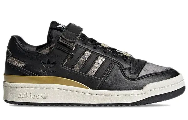 Adidas Forum Low "black" Sneakers - Black/gold