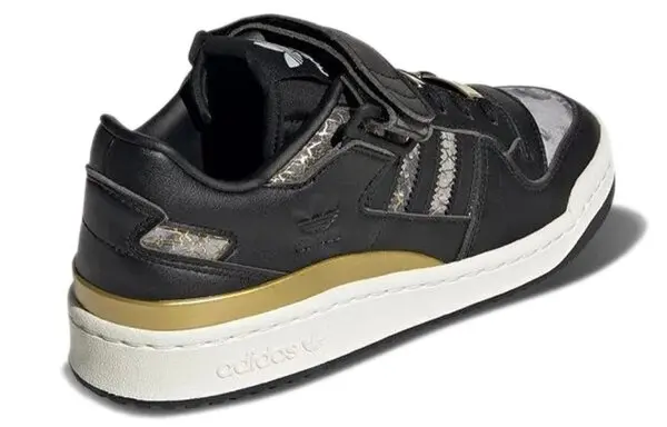 Adidas Forum Low "black" Sneakers - Black/gold