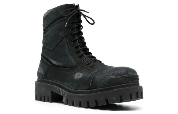 Balenciaga Combat Strike Boots - Black