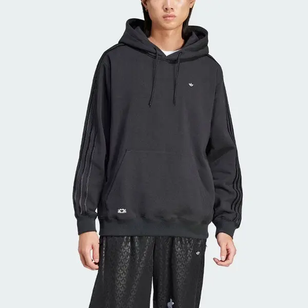 Adidas Originals X Mickey Mouse Appliqué Cotton Hoodie - Black