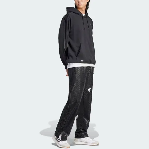 Adidas Originals X Mickey Mouse Appliqué Cotton Hoodie - Black