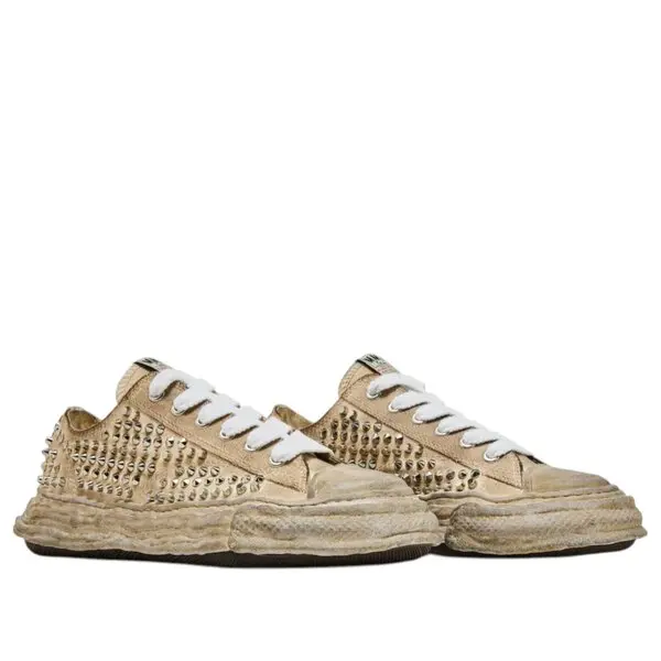 Mihara Yasuhiro Peterson 23 Og Sole Studded Canvas Low Top Sneakers - White