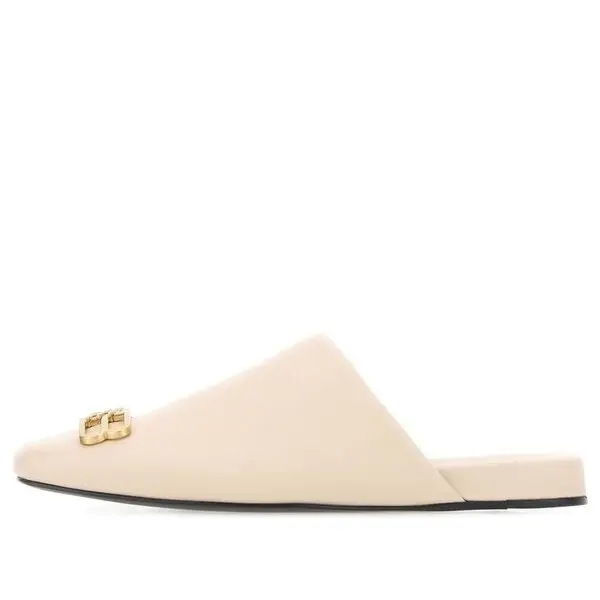 Balenciaga Leather Embossed Logo Slipper