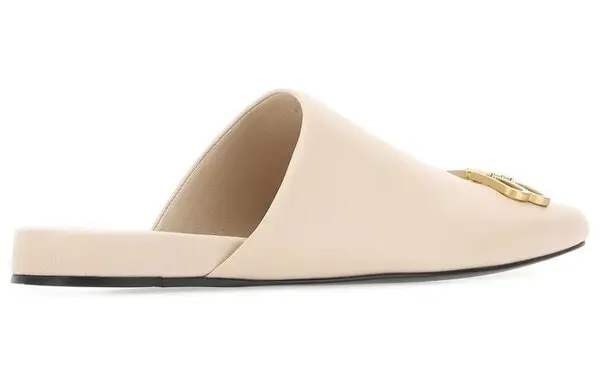 Balenciaga Leather Embossed Logo Slipper